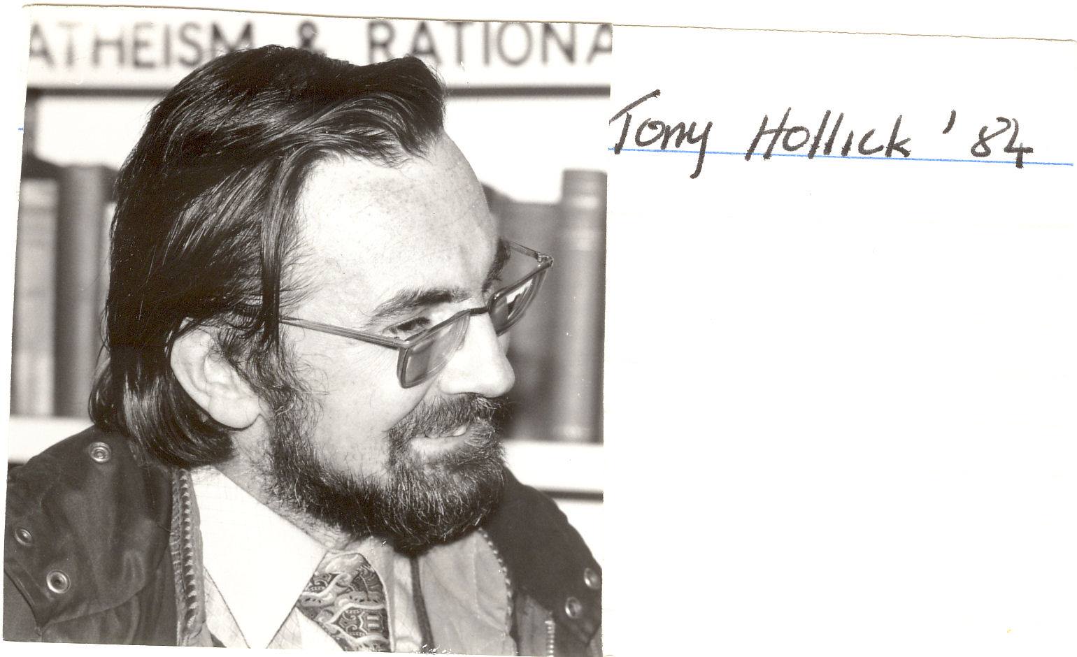 Tony Hollick; colourful, angry, articulate, tormented and reflective ...